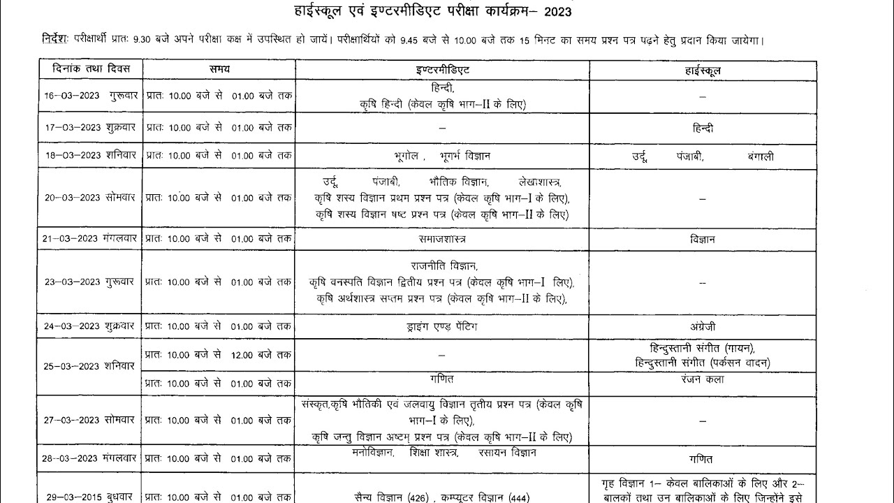 Board exam 2023 date sheet 2023, class 10 & 12 date sheet 2023, आ गई ...