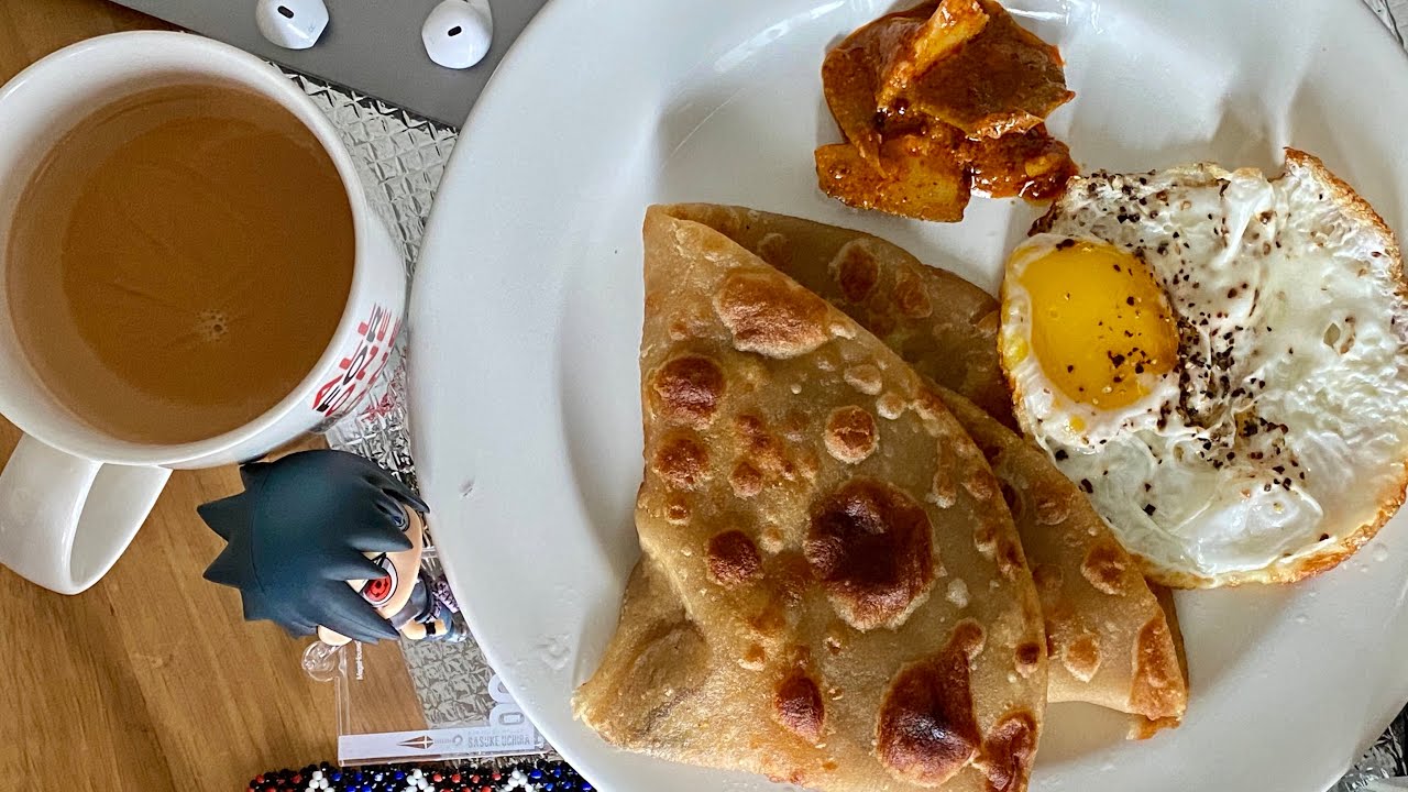 How to make Roti Paratha & Masala Tea as a breakfast - YouTube