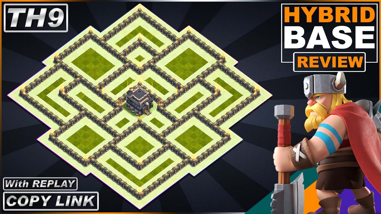 BEST!! TH9 Base with Replay 2021 | COC TH9 Farming/Trophy/Hybrid base ...