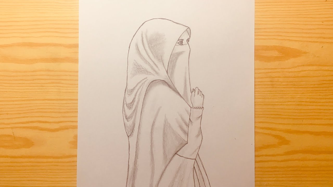 Arabic girl | pencil drawing | Girl Drawing | Art | Step by Step - YouTube