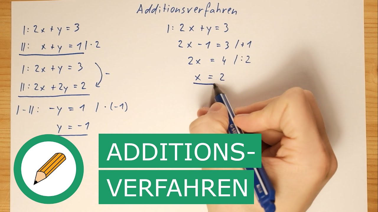 Gleichungssysteme: Additionsverfahren | Mit Stift und Papier - YouTube