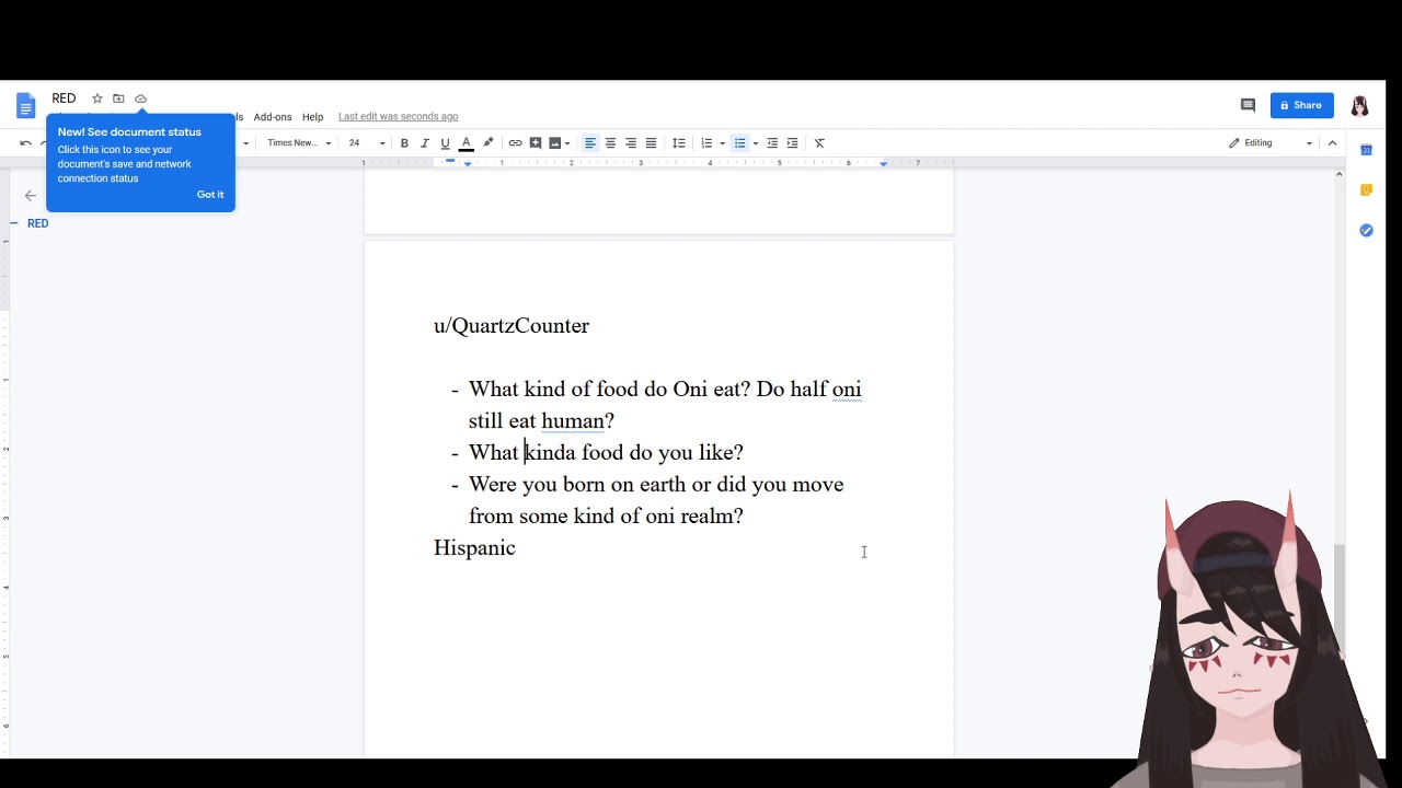 Fiction Friday: RED pt. 2 || ENG VTuber || Writing and answering ...