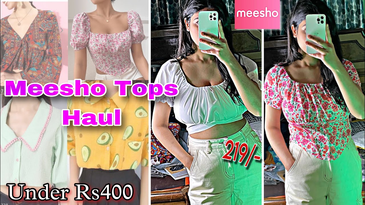 Meesho Trendy Korean Tops Under ₹400😍| Meesho Latest Haul! Try On Haul ...