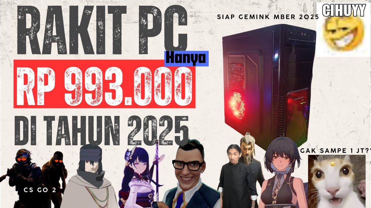 Rakit PC Gemink di Tahun 2025 Dengan Budget Dibawah 1 Juta || Rakit Pc Part 3 - YouTube