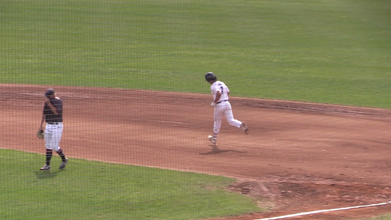 Adam Agresti hits 380' home run over left field fence at Surf Stadium ...