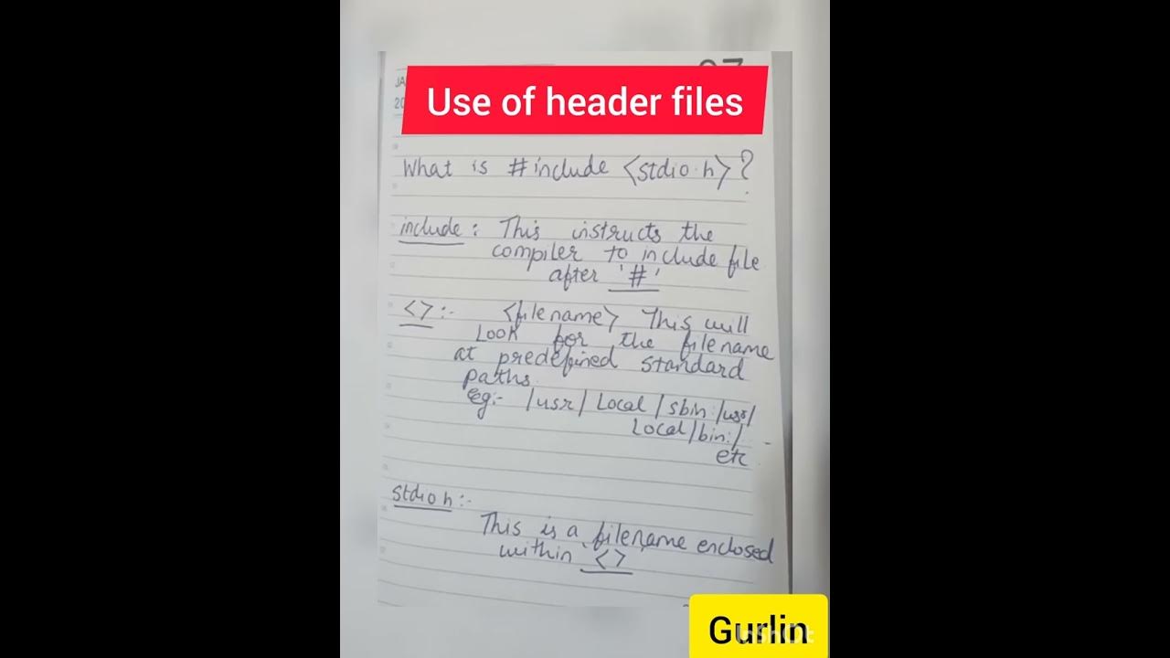 Use of Header files in C programming language || Tutorial👨‍🏫📓 - YouTube
