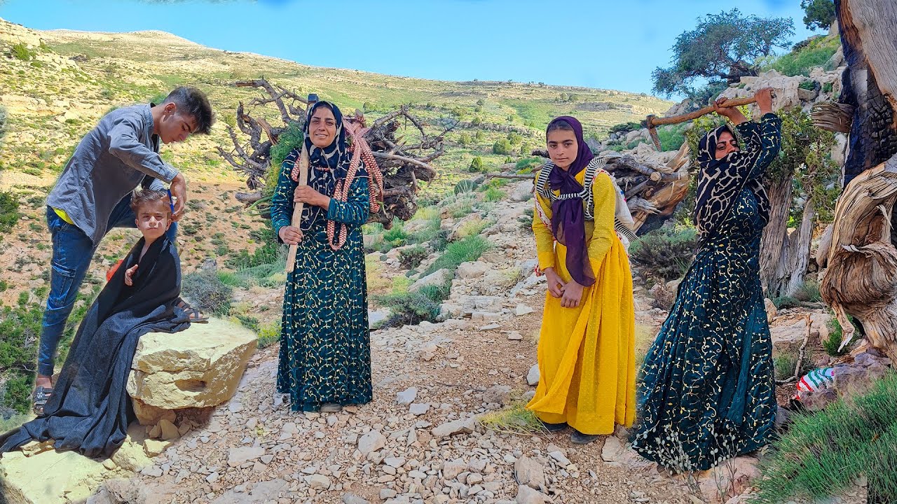"How village family bathe and collect firewood." - YouTube