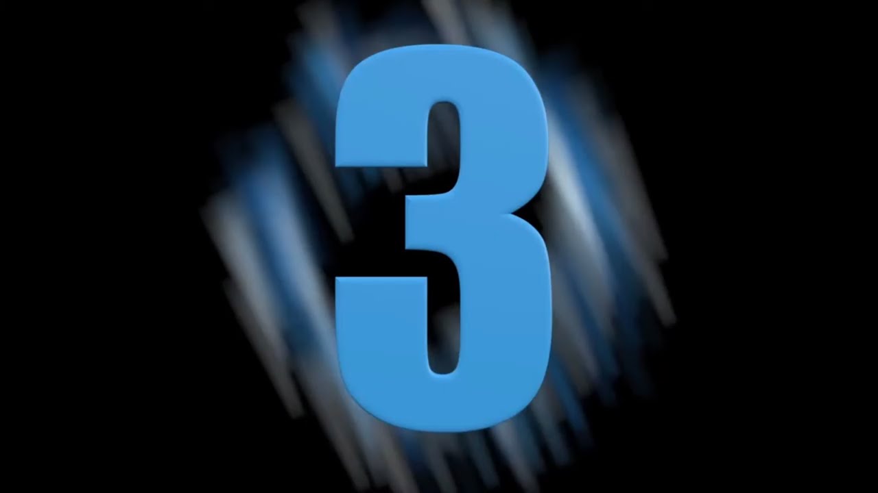 3 Seconds Timer / 3 Seconds Countdown with Clock with Laser Sound - YouTube