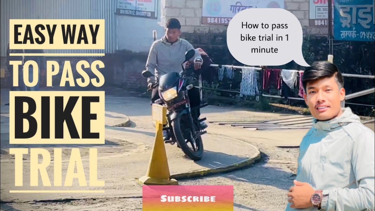 How to pass bike trial in 1 minute | Easy way to pass trial | bike ...