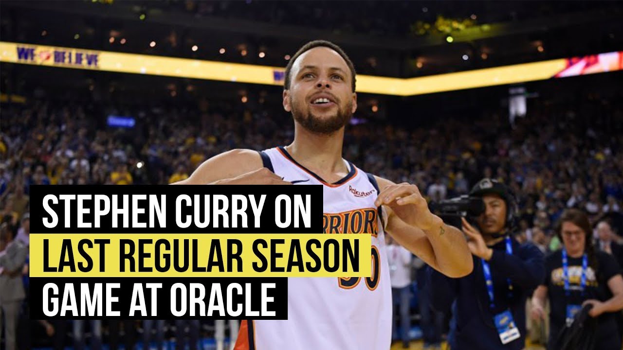 Stephen Curry on Warriors last regular season game at Oracle - YouTube