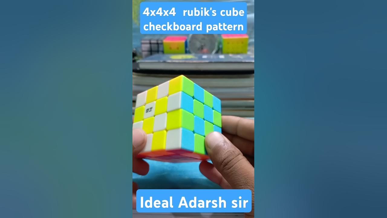 How to make a checkboard pattern on 4x4x4 rubik's cube #4x4x4rubikscube #shorts #viralshorts 😎😎😎 ...