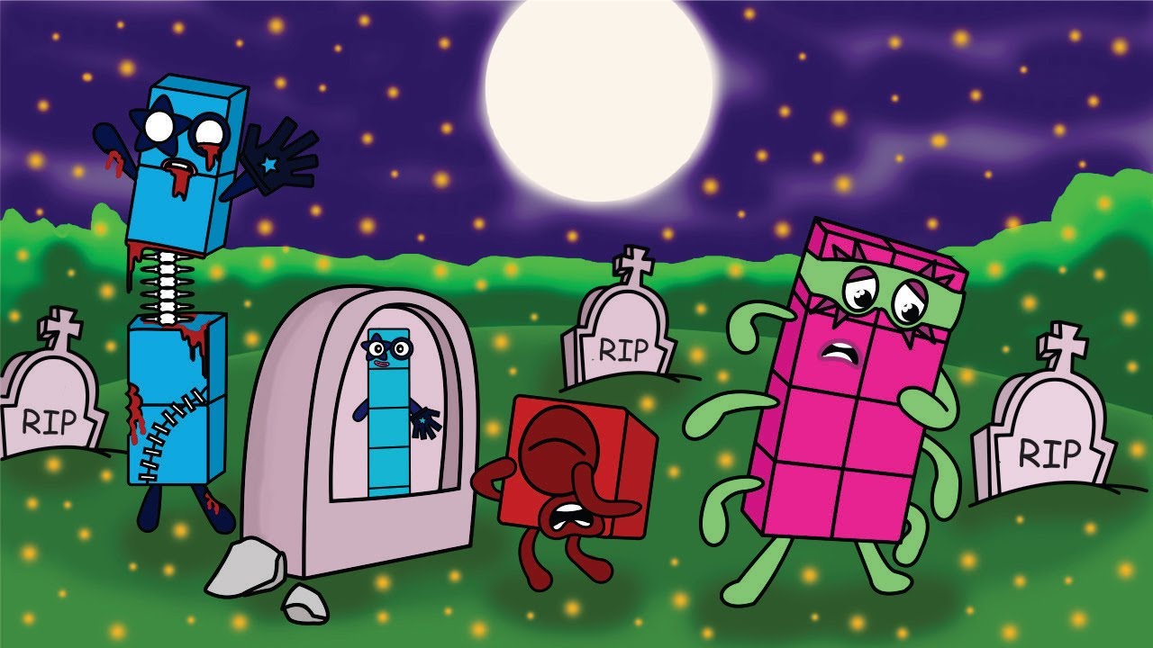 Oh No, Numberblocks 5 turned zombies! - Numberblocks fanmade coloring ...