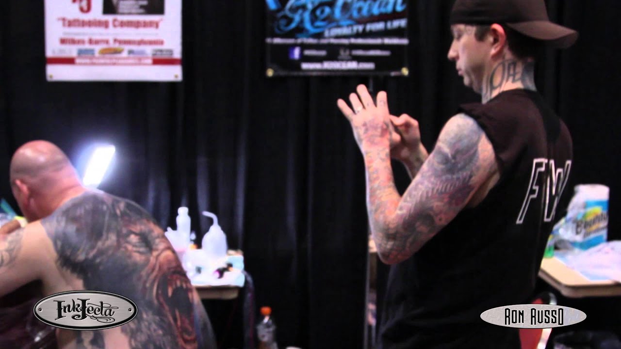 Ron Russo tattooing with InkJecta - YouTube