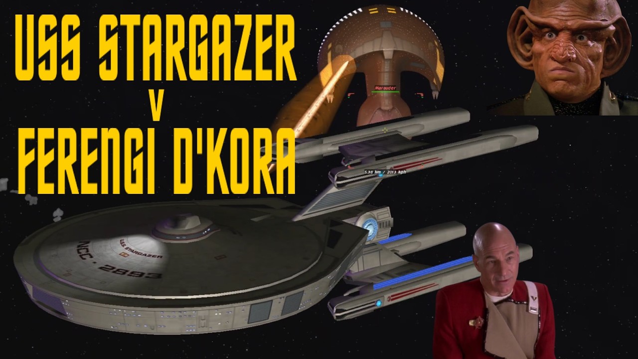 USS Stargazer vs Ferengi Marauder Both Ways | Star Trek Bridge ...