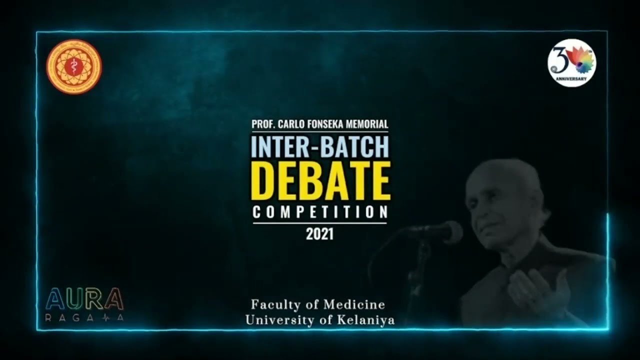 Inter-batch Debate Competition|32nd Batch vs SHS1 |Prof. Carlo Fonseka ...