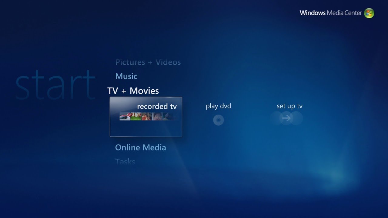 Windows Vista's Windows Media Center - YouTube