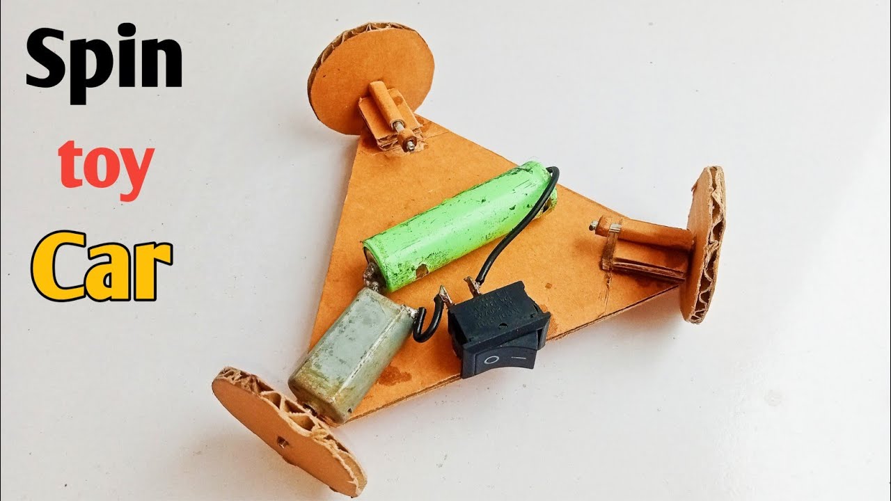 Adorable Idea With Cardboard 😱 ! How to make Spin toy Car - YouTube