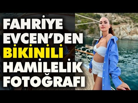 İkinci kez hamile olan oyuncu Fahriye Evcen’den bikinili hamilelik pozu geldi.