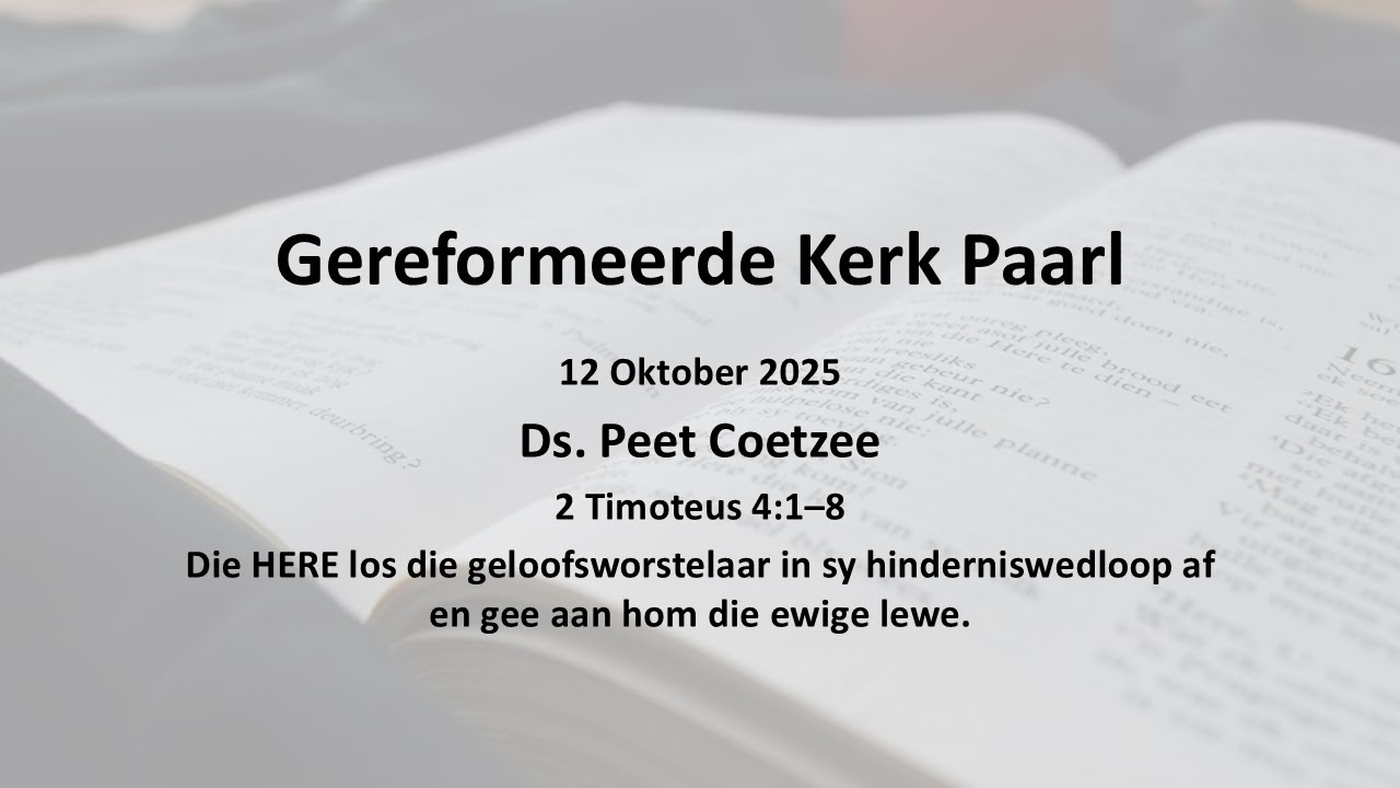 12 Okt 2025 | Die Here los die geloofsworstelaar in sy wedloop af en ...