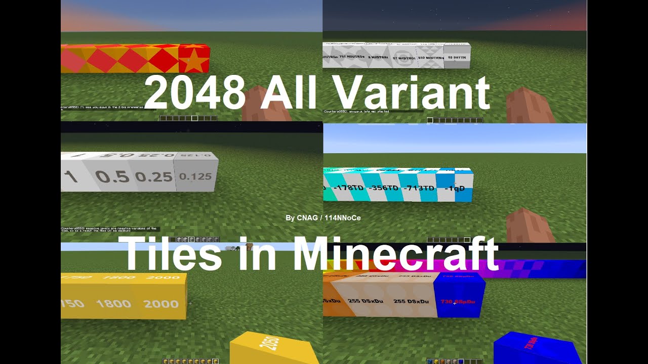 2048 All Variant Tiles in Minecraft - YouTube