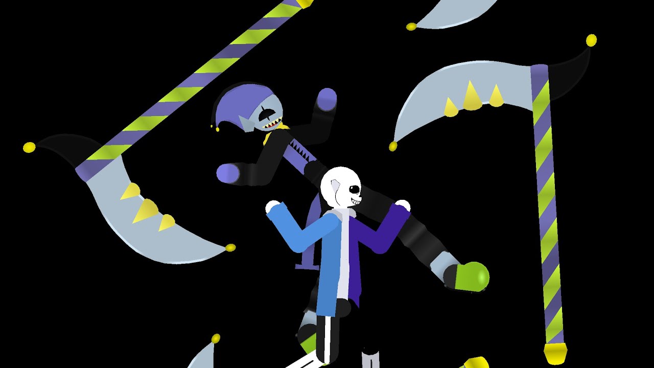 Jevil vs Sans (Stick nodes Deltarune Animation) - YouTube