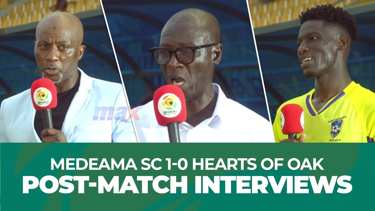 Post-Match Interviews | Medeama SC 1-0 Hearts of Oak | #GPLMW17 - YouTube