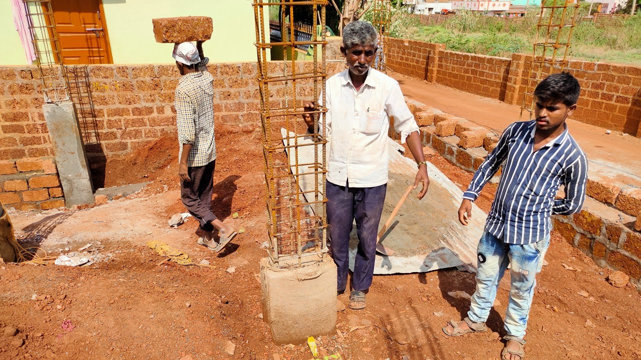 Size of column beam lateral ties distance basement height - YouTube