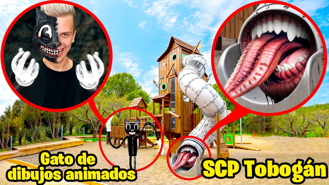 SCP SLIDE vs CARTOON CAT Bruno! CARNIVOROUS SLIDE SCP se lo comió ...