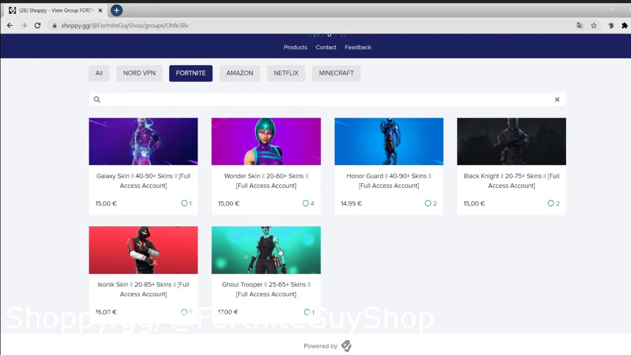 [SHOPPY.GG] BEST AMAZON / NETFLIX / FORTNITE / MINECRAFT ACCOUNTS ...
