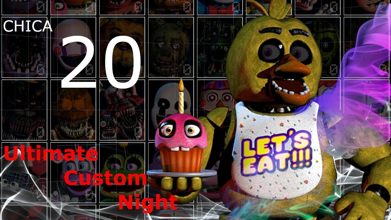 FNAF Ultimate Custom Night Chica 20 no Power-Ups no Challenges ...
