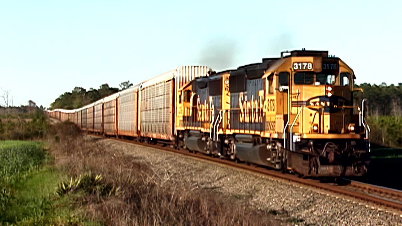 BNSF GP50 #3178 leads CSX Q245 at Ross, Georgia - 3/21/03 (Topaz VAI ...