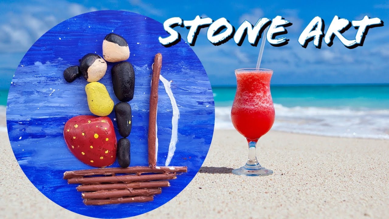 Couple Stone Craft | Beautiful Pebble art stylish stone craft ideas ...