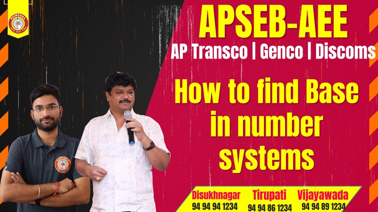 AE TRANSCO | GENCO | DISCOMS | How to find the base in number systems ...