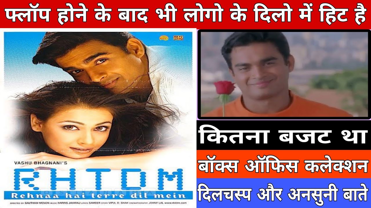 Rehnaa Hai Terre Dil Mein |RHTDM| MOVIE BOX OFFICE COLLECTION BUDGET ...