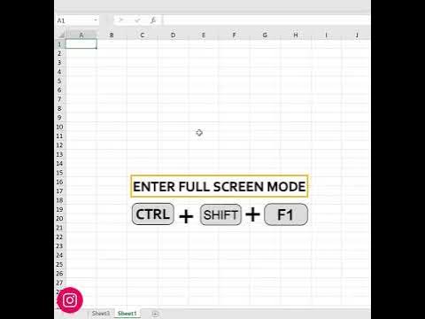 #36 Excel Shortcuts | Enter Full Screen Mode in Excel | #shorts # ...