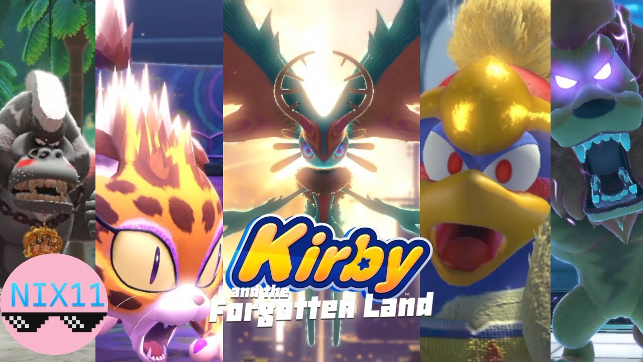 Kirby - ALL BOSSES - Forgotten land - WILD MODE - Kirby and the ...
