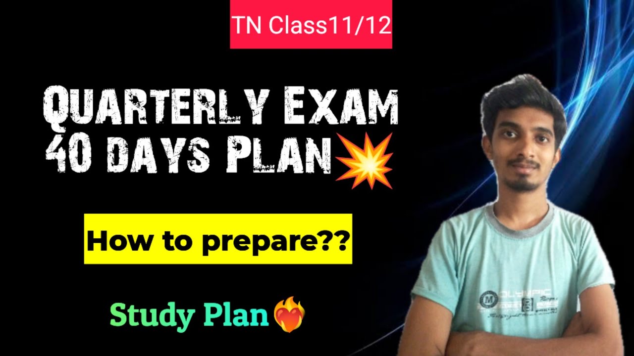12th Quarterly Exam Study Plan 2023-24|How to study?|40 Days Study Plan ...