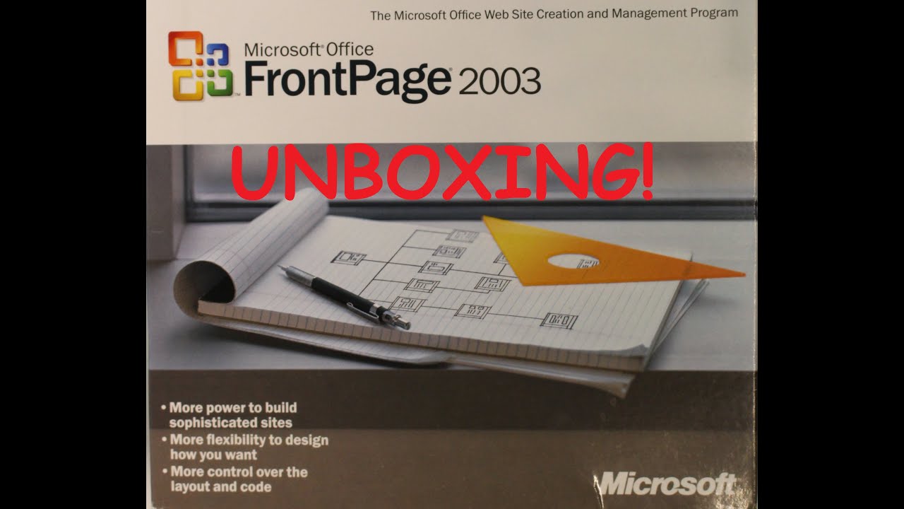 Unboxing Microsoft FrontPage 2003 (Webdesign software) - YouTube