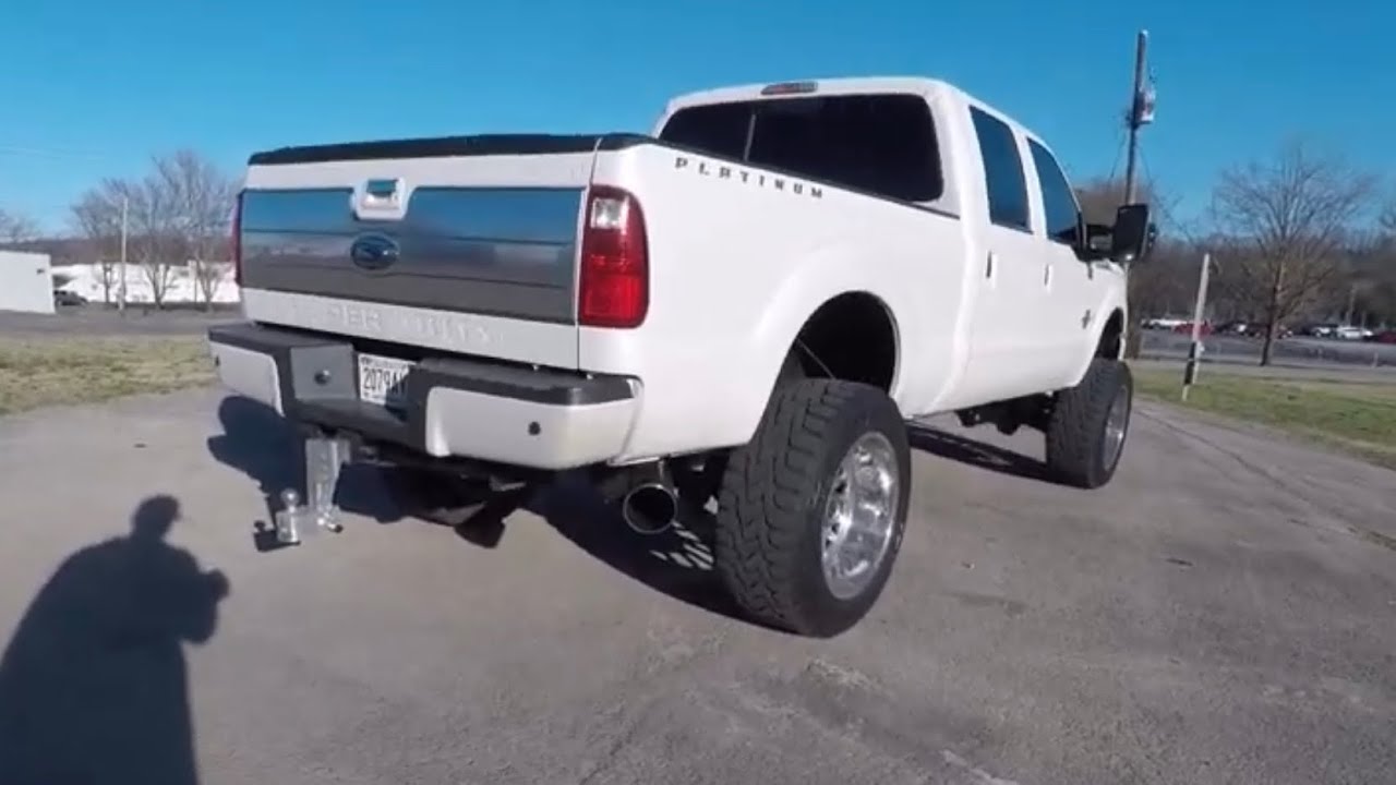 Ford F-250 6.7 powerstroke straight pipe | rev | driving - YouTube