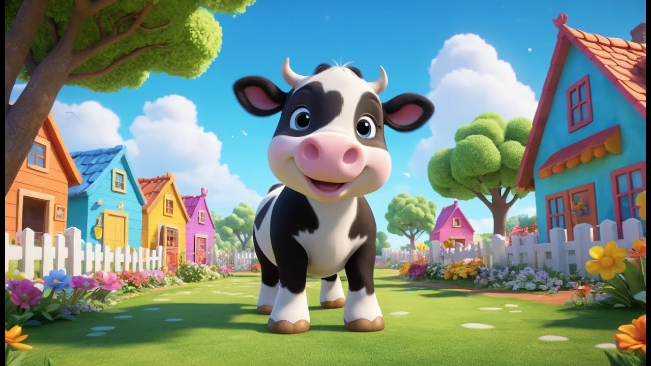 Baby Moo Moo Dancing | Adorable Baby Cow Dance Song for Toddlers | Fun ...