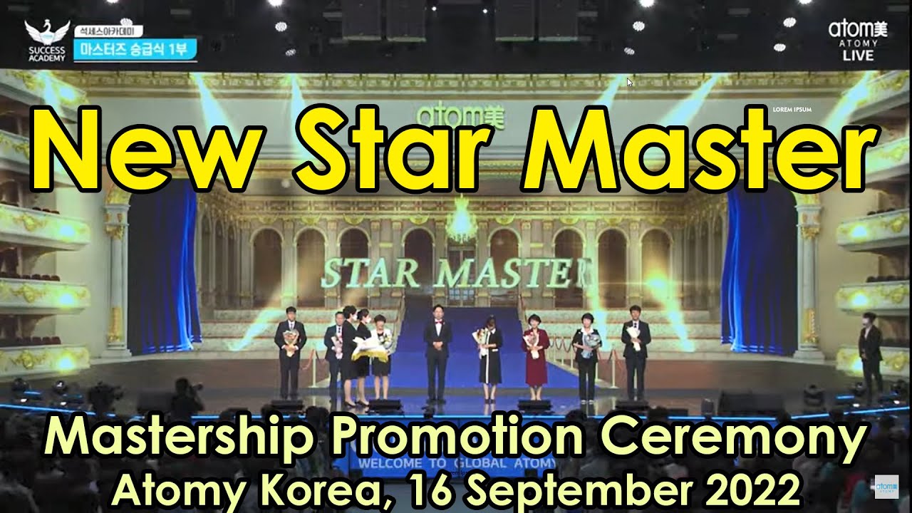 New Star Master Mastership Promotion Ceremony Atomy Korea, 16 September ...