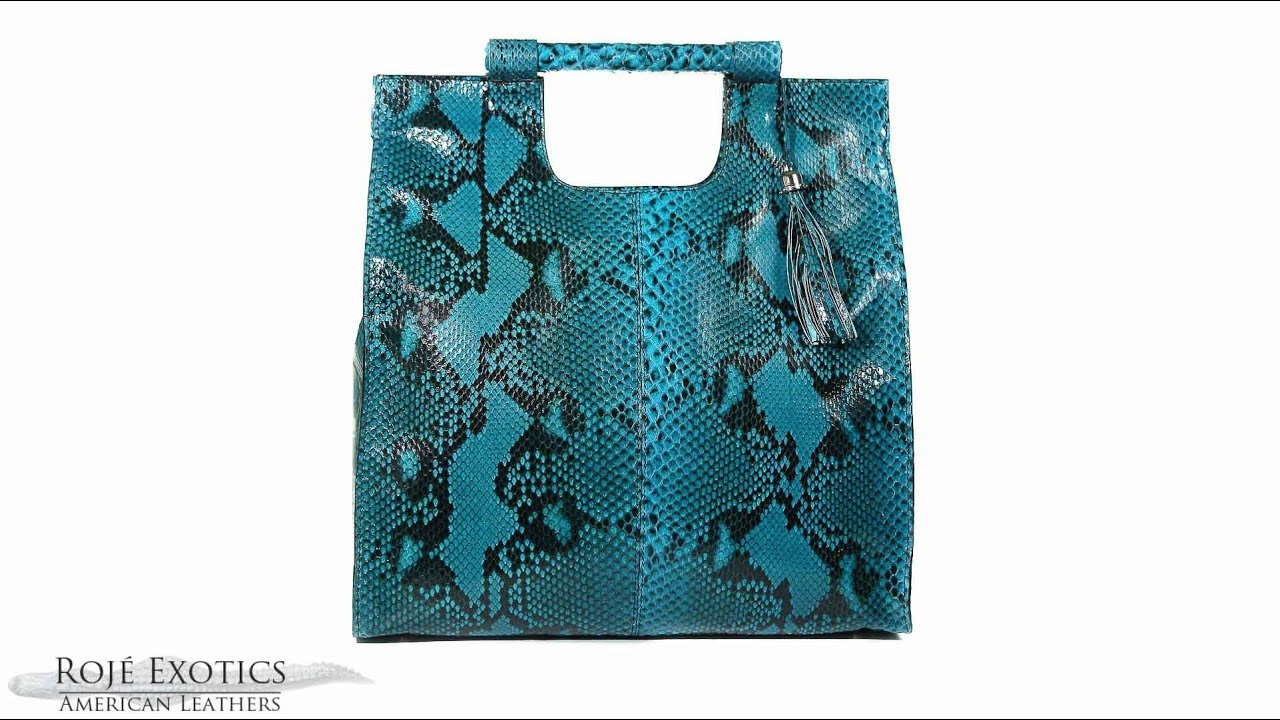 Convertible Resort Tote Aqua Python - YouTube