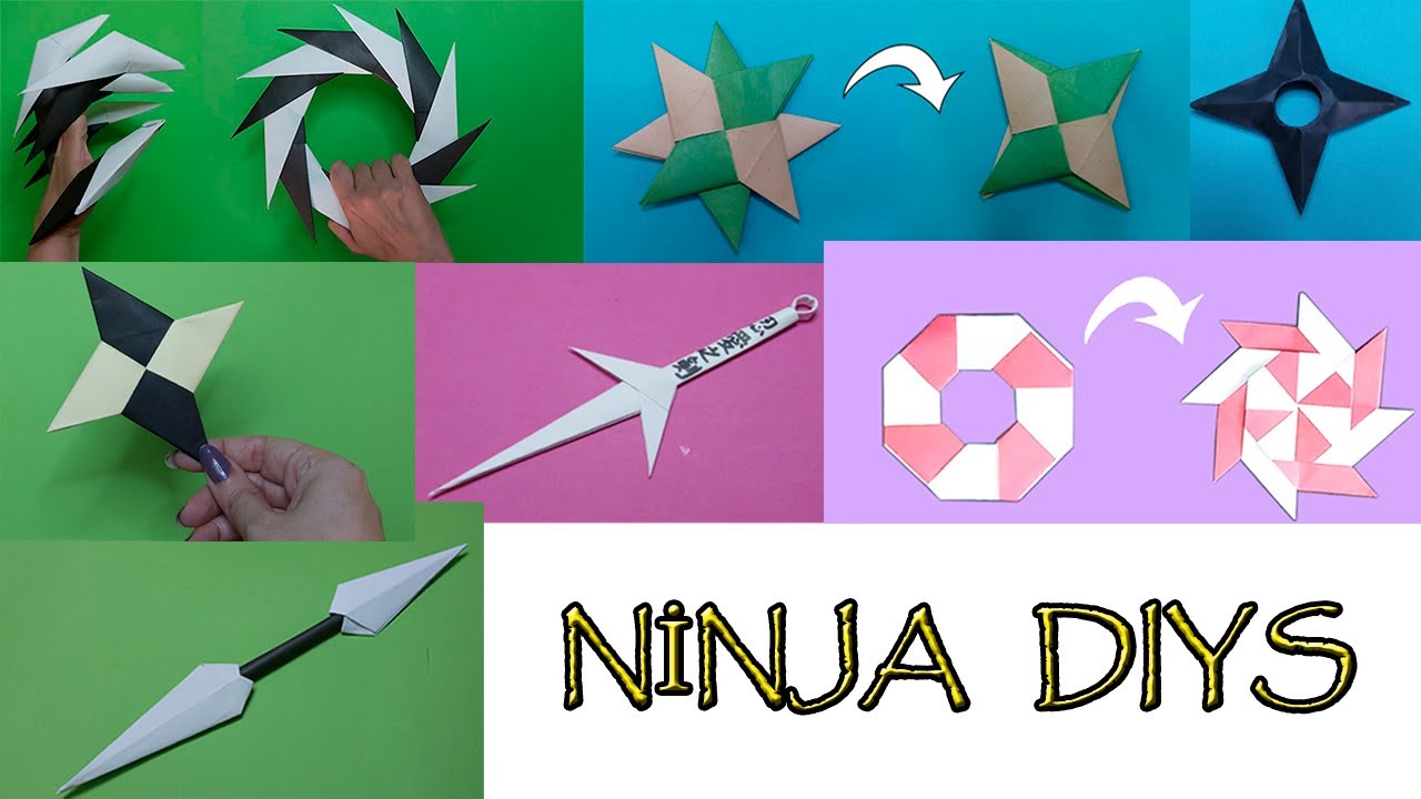 7 Ninja paper weapons - YouTube