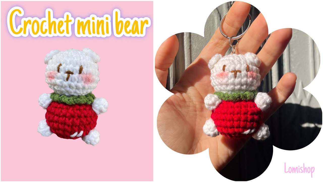 #9 Crochet mini bear tutorial - Móc len bé gấu dễ thương. - YouTube