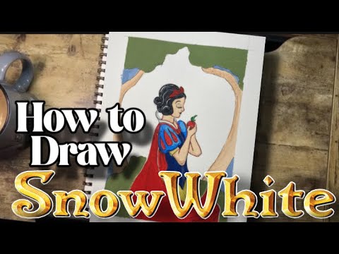 How to Draw : Disney Princess Snow White | Step by step - YouTube