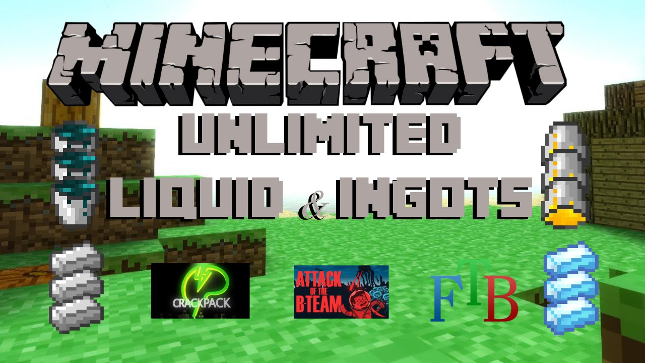 Minecraft Modded - Unlimited Liquid & Ingots - YouTube