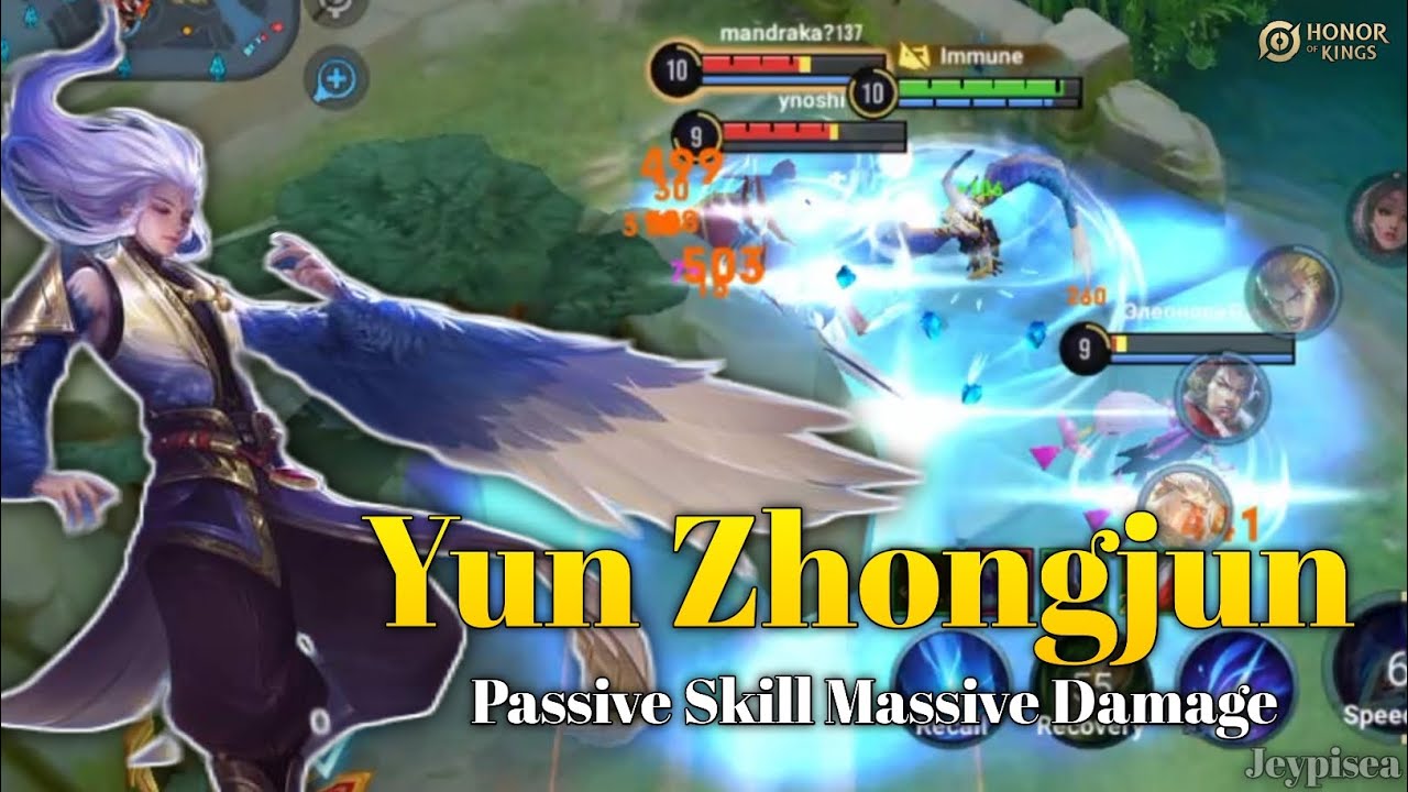 Blind Wing New Meta Hero in HOK!! [ Yun Zhongjun Gameplay + Build & Arcana ] Honor of Kings ...