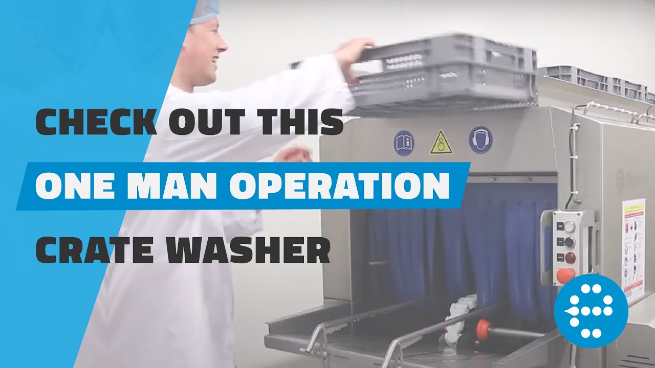 Industrial crate washer for E-crates | Elpress - YouTube