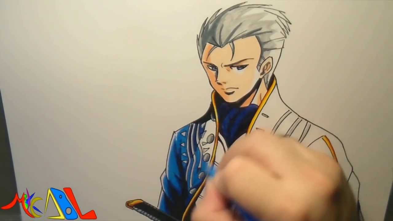 Dibujando a: Vergil (Devil May Cry) - YouTube