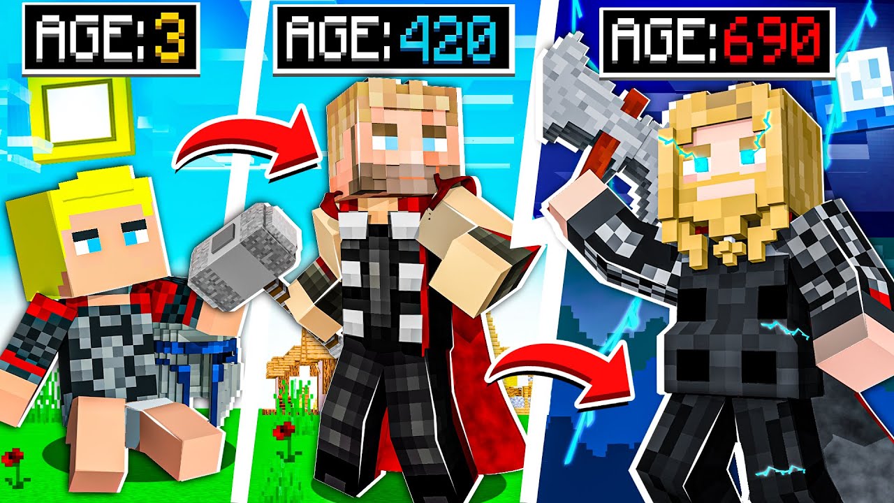 La MEILLEURE ÉVOLUTION de SUPER HÉROS dans MINECRAFT ! - YouTube